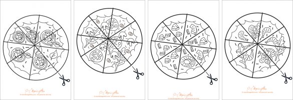 Free Pizza Cutting Skills Practice Printables (Upgrade For Colour ...