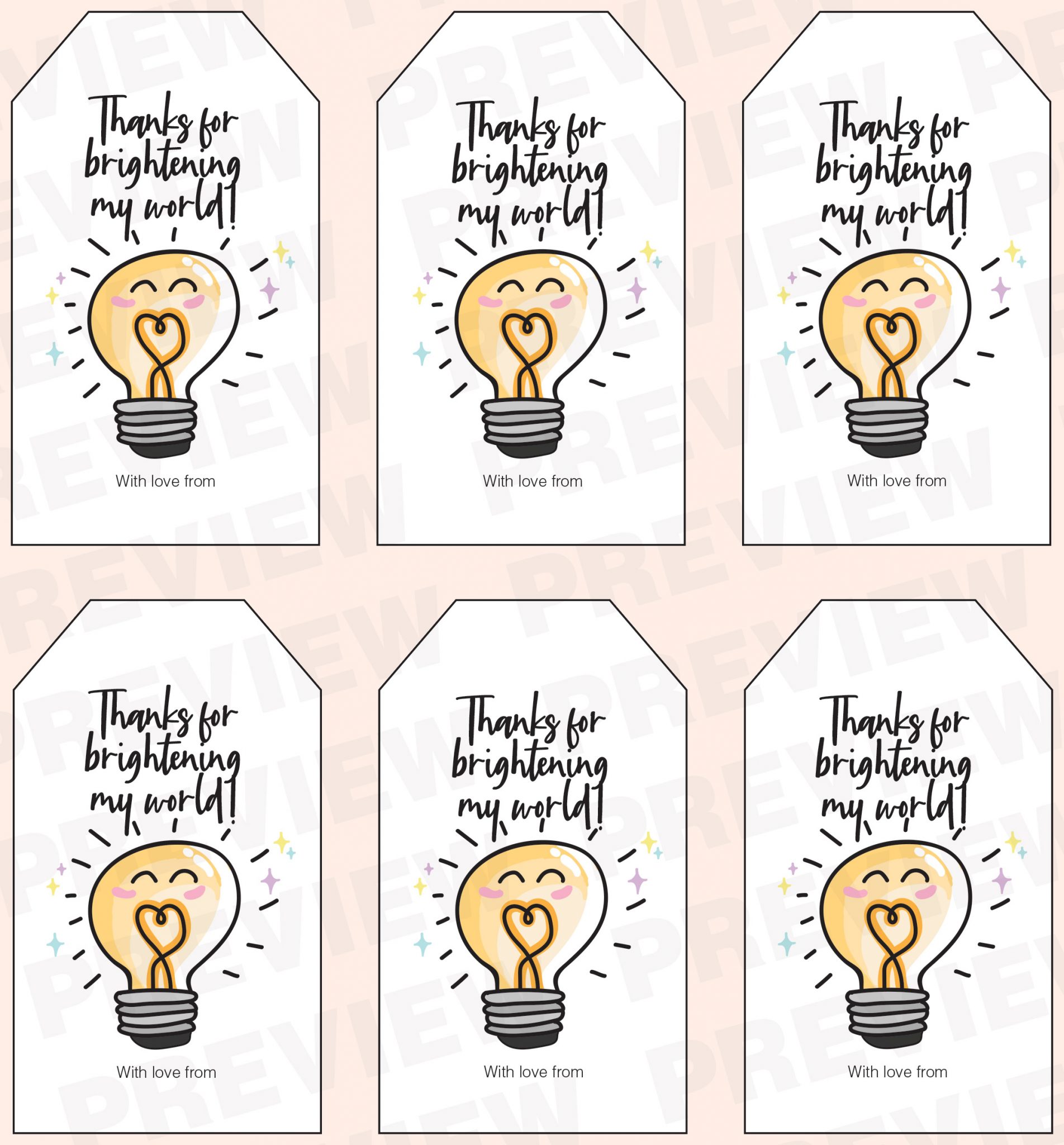 Printable Punny Personalisable Teacher Appreciation Gift Tag Templates ...