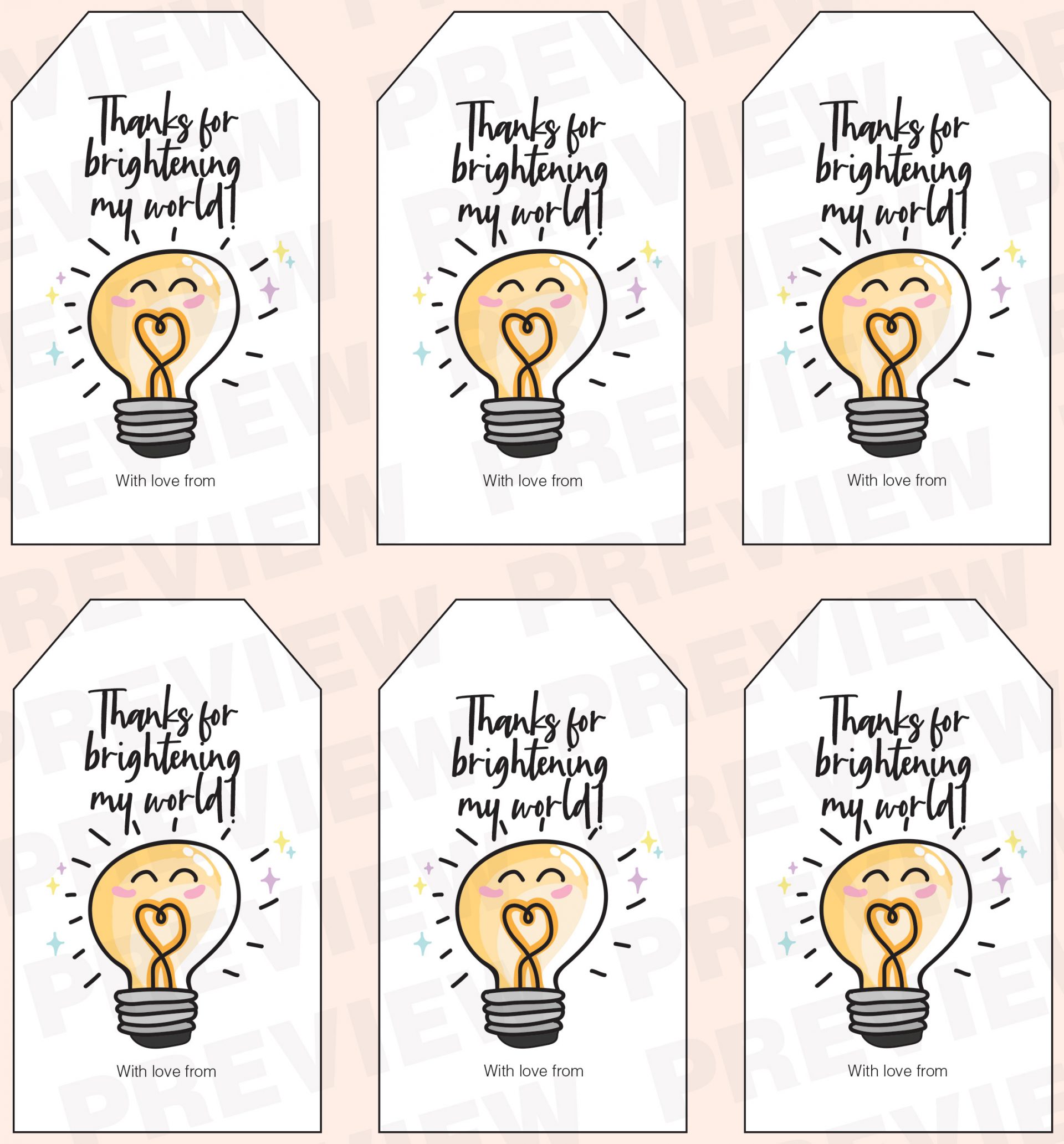 Printable Punny Personalisable Teacher Appreciation Gift Tag Templates ...